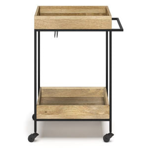Natural Black Metal Serving Trolley – Theruralgallery